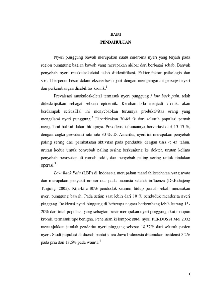 Contoh Lapkas LBP Rehabilitasi Medik | PDF