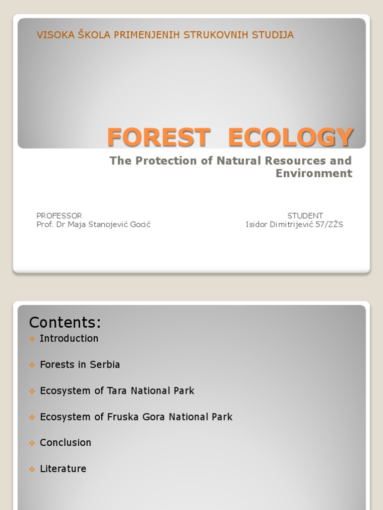 FOREST ECOLOGY-presentation | PDF | Forests | Ecology