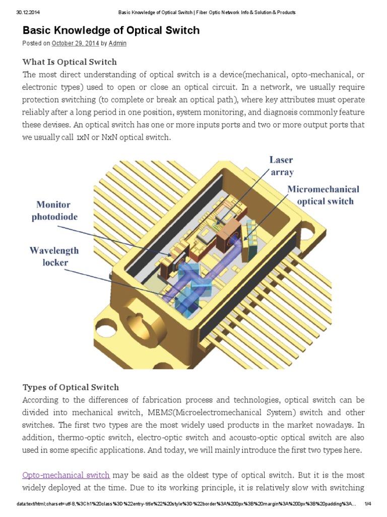Basic Knowledge of Optical Switch | PDF | Switch | Optical Fiber