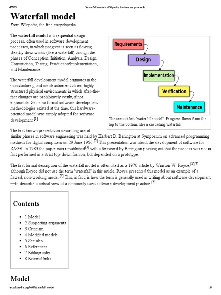 Waterfall Model | PDF | Software Development Process | Software Engineering
