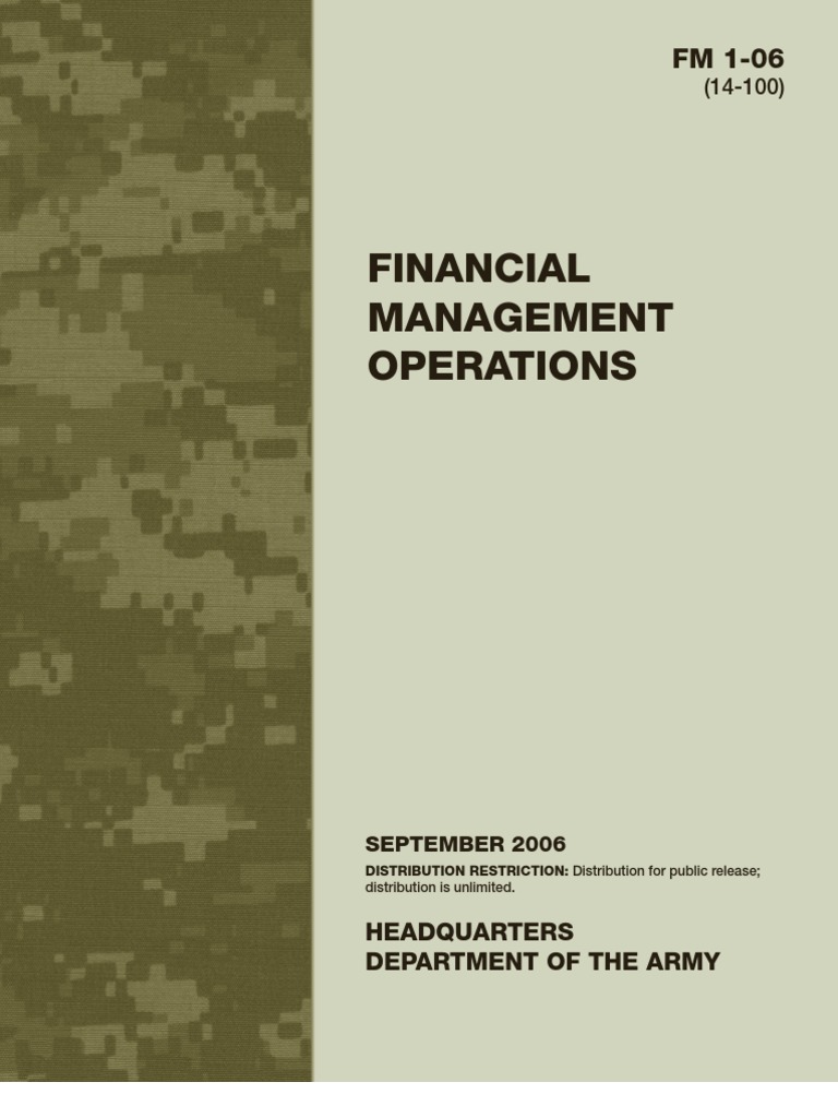 Army Financial Management Manual | PDF | United States Army | Currency