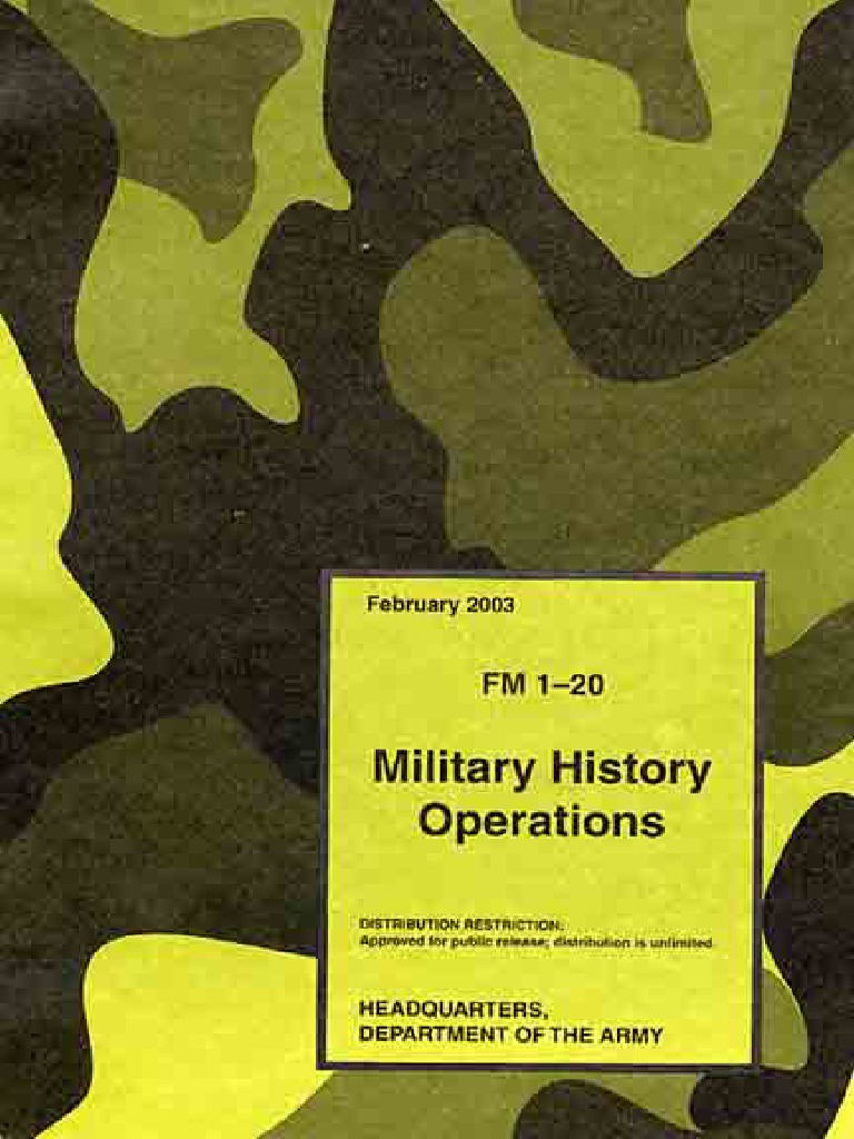 Army - FM1 20 - Military History Operations | PDF