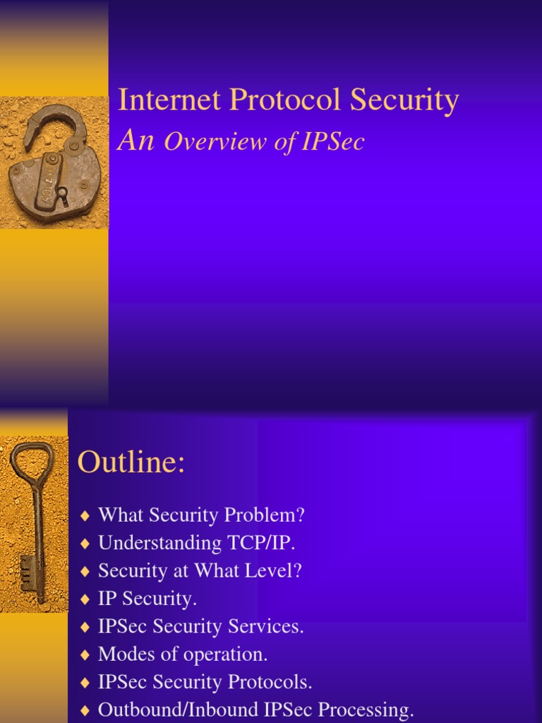 Internet Protocol Security: Overview of Ipsec | PDF | Internet ...
