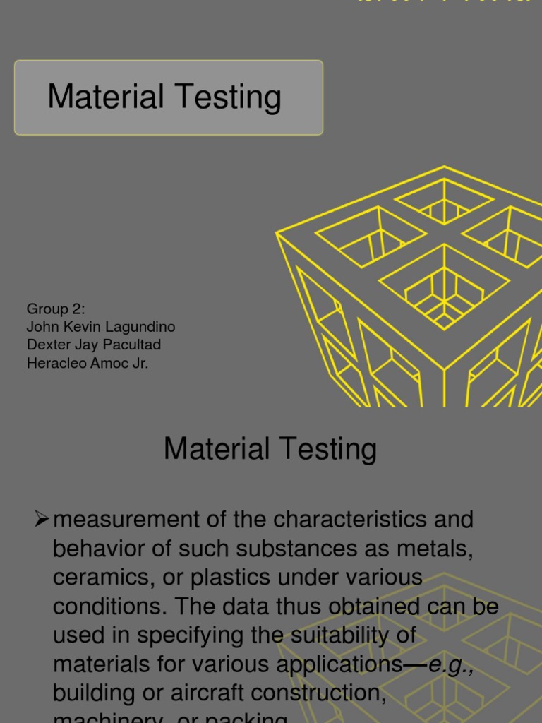 Material Testing | PDF | Industries | Chemical Product Engineering