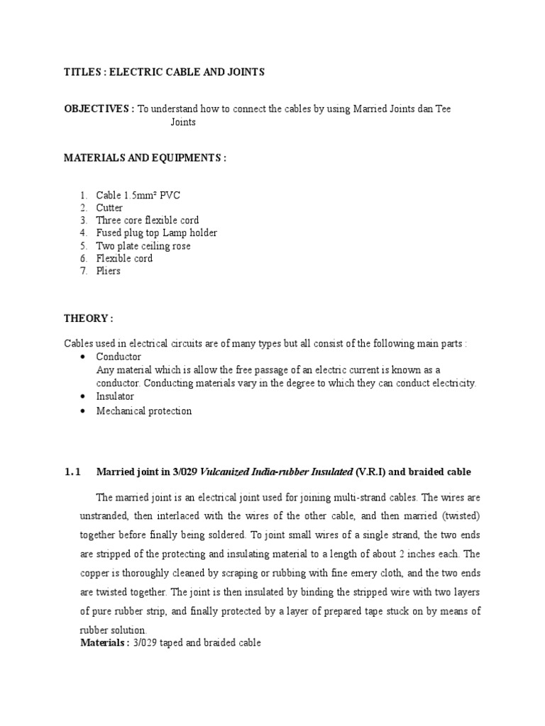 Maried N T Joint | PDF | Wire | Electrical Conductor