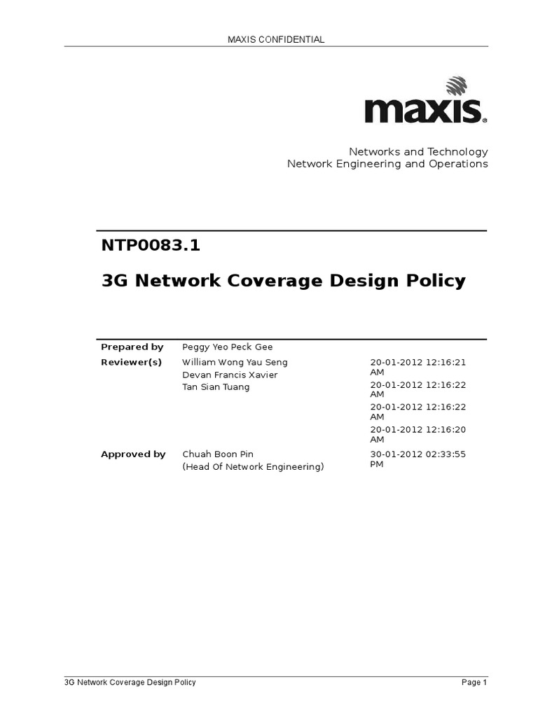 3G Network Coverage Design Policy | PDF | High Speed Packet Access ...