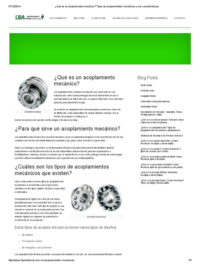 ¿Qué Es Un Acoplamiento Mecánico - Tipos de Acoplamientos Mecánicos y ...