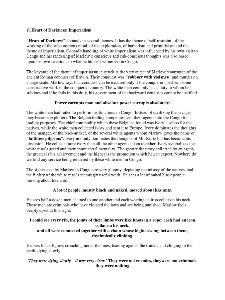 Heart of Darkness - Imperialism | PDF | Heart Of Darkness