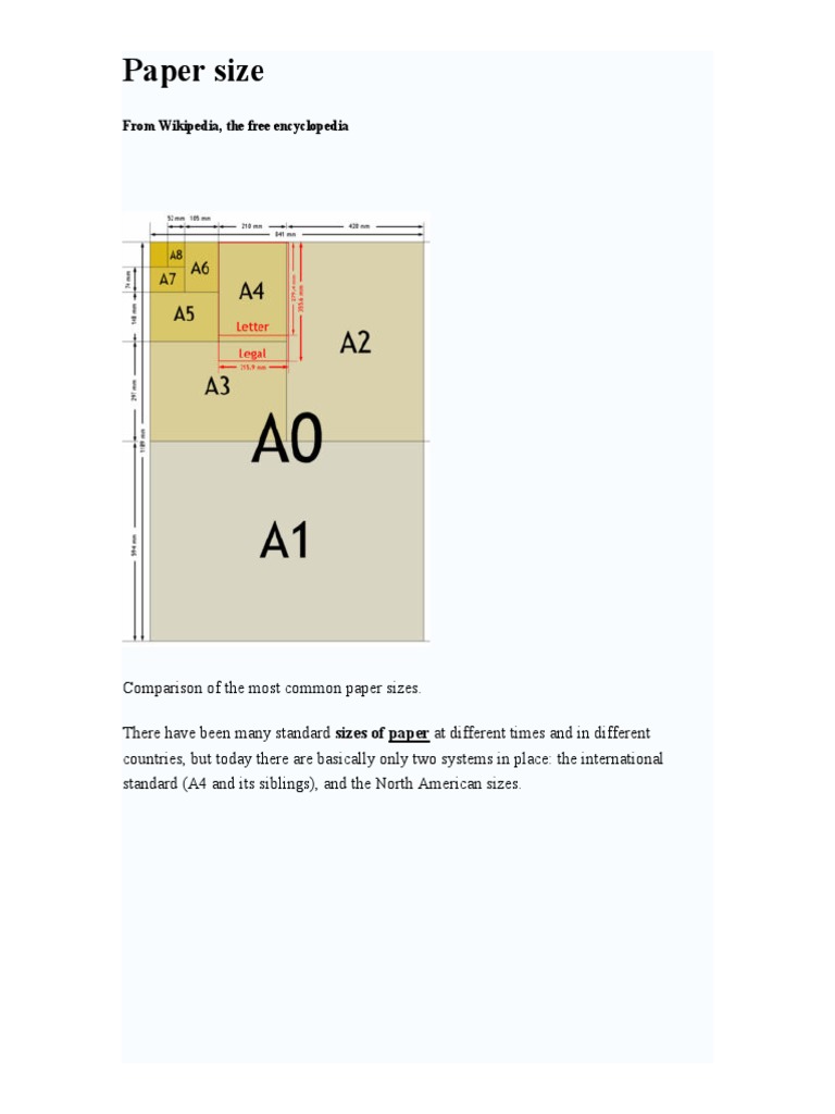 Paper Sizes | PDF | Wood Products | Reference
