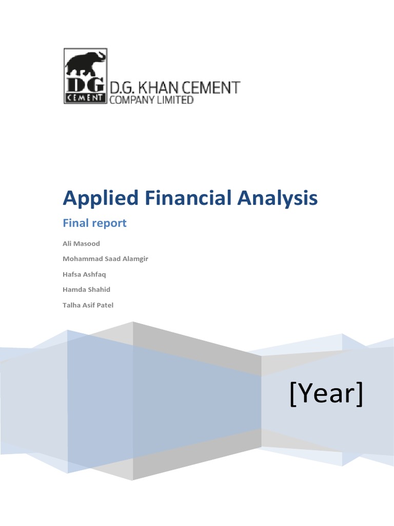 Applied Financial Analysis: (Year) | PDF | Depreciation | Expense