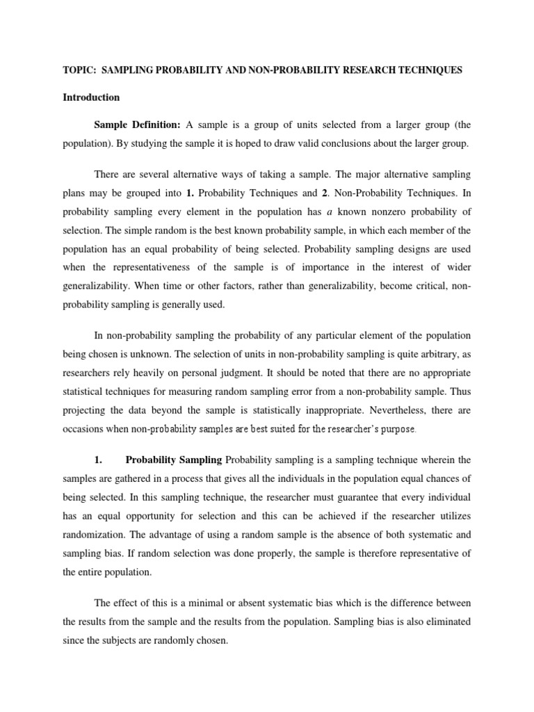 Sample Definition: A Sample Is A Group of Units Selected From A Larger ...