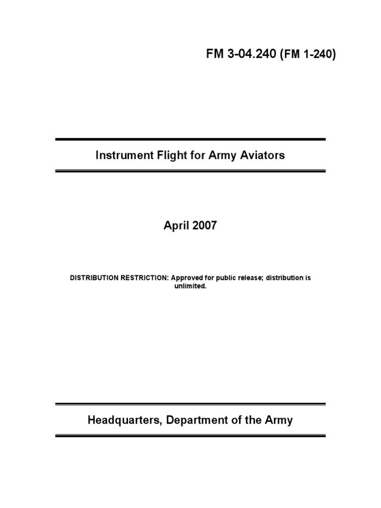 Army Aviators' Instrument Flight Manual | PDF | Aviation Safety | Aviation