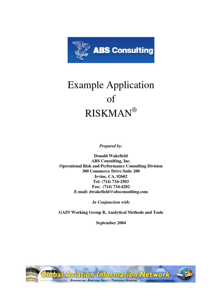 Example Application of Riskman: Prepared by | PDF | Space Shuttle | Risk