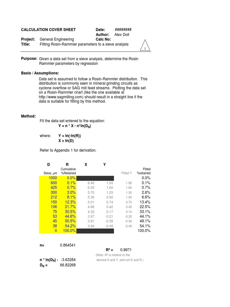 Calculation Cover Sheet Date: Author: Project: Calc No: Title | PDF ...