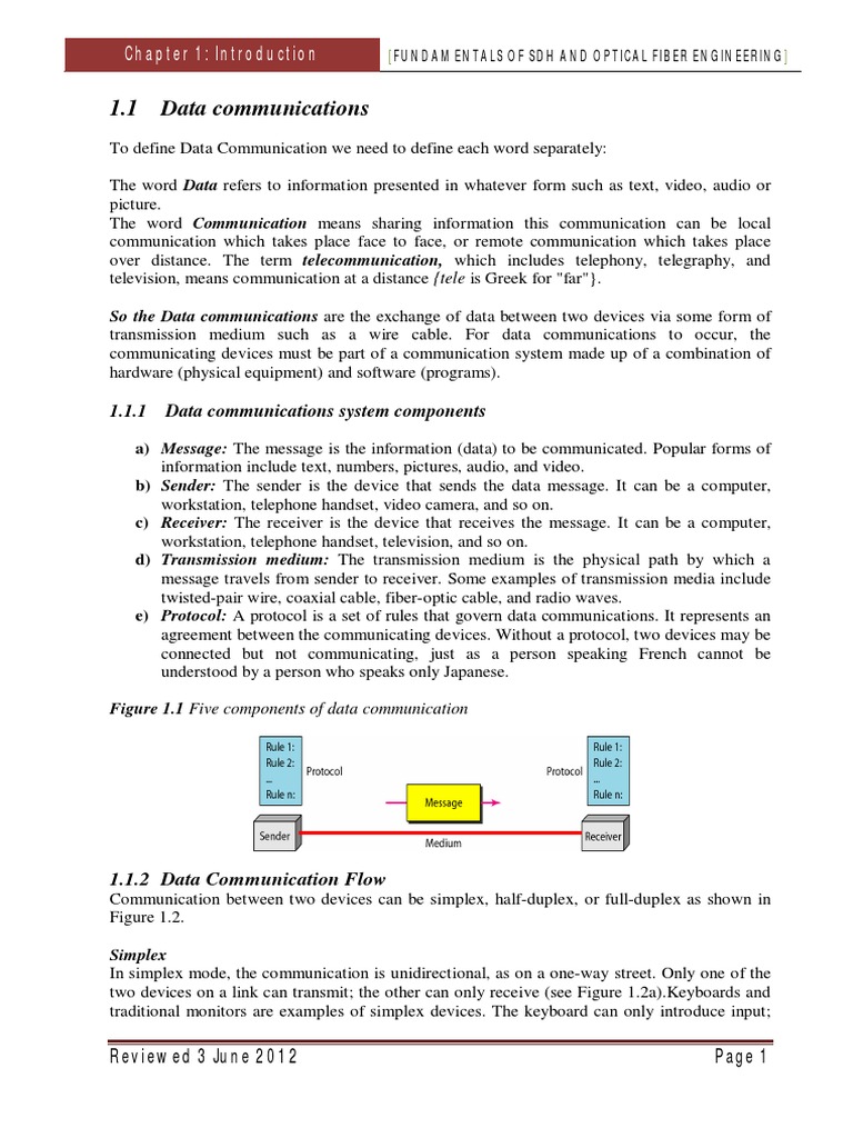 1.1 Data Communications: Chapter 1: Introduction | PDF | Network ...