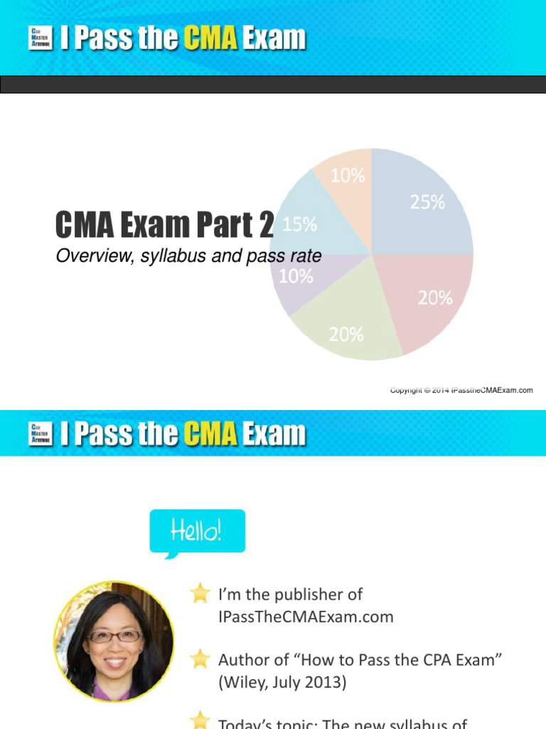 CMA Exam Part 2: Overview, Syllabus and Pass Rate | PDF