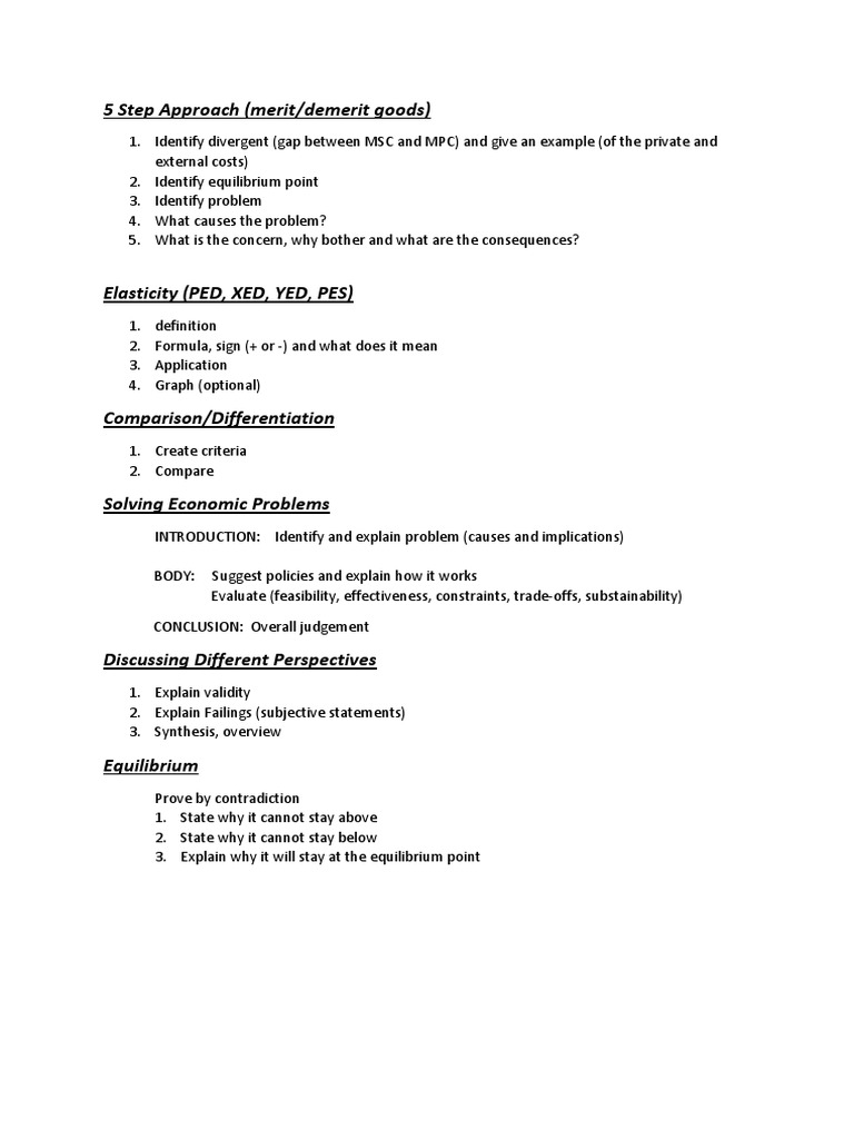 Economics: Merit/Demerit Goods & Elasticity | PDF