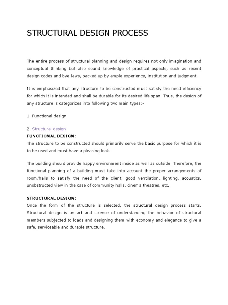 Structural Design Process | PDF | Column | Design