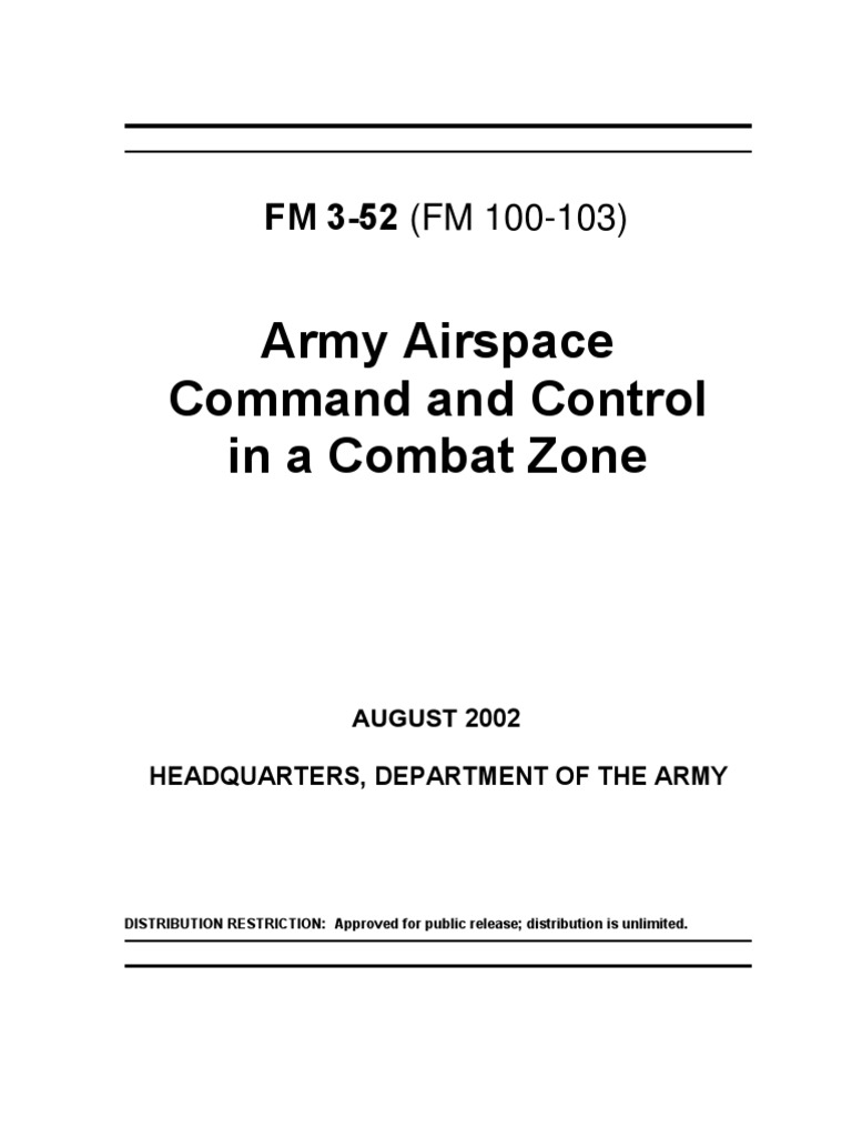 Army - fm3 52 - Army Airspace Command and Control in A Combat Zone ...