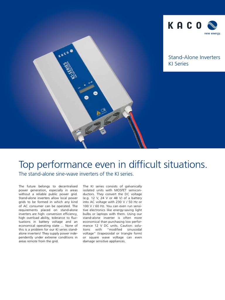 KACO Datasheet KISerie EN 120302 | PDF | Power Inverter | Electrical ...