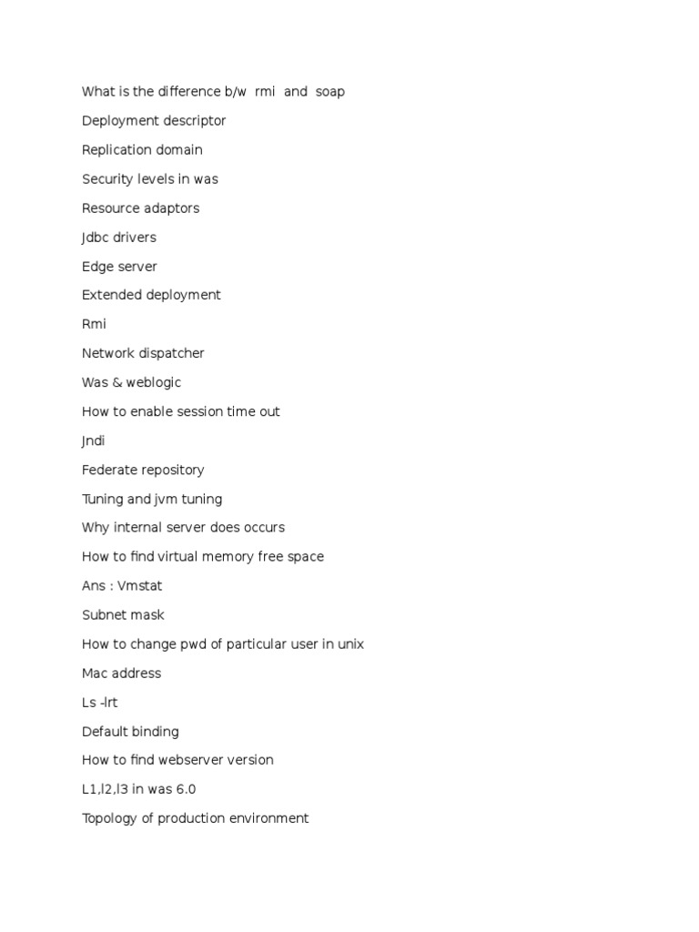 Websphere Interview Questions | PDF