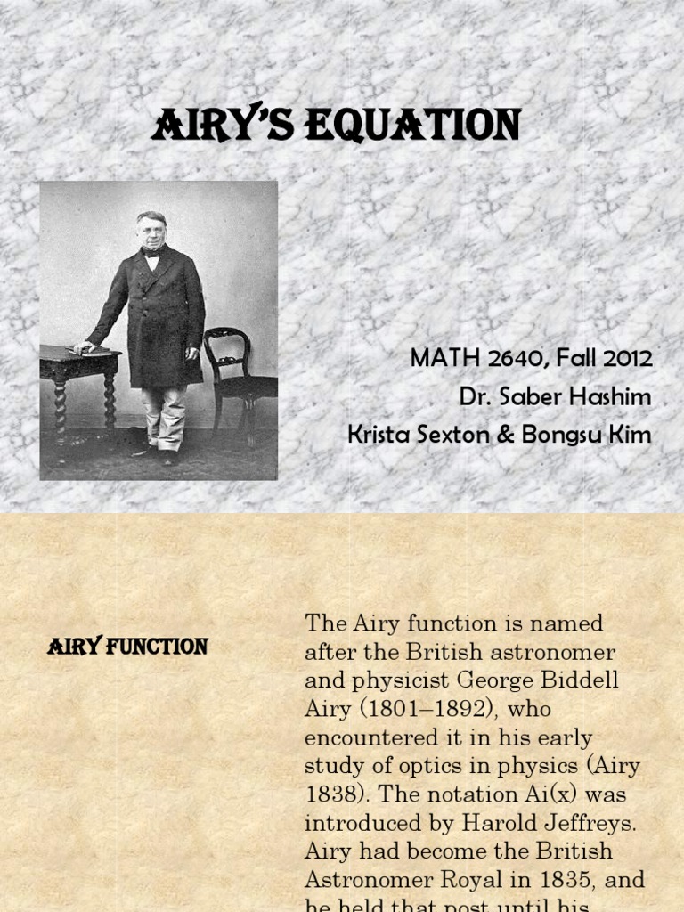 Airy's Equation Power Point | PDF | Science | Physics
