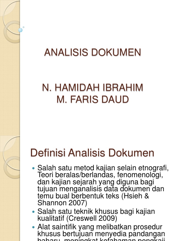 Analisis Dokumen | PDF