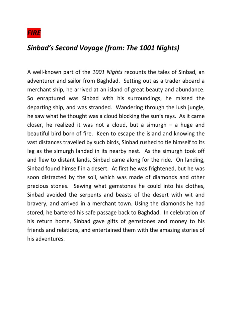 Fire Sinbad's Second Voyage (From: The 1001 Nights) | PDF