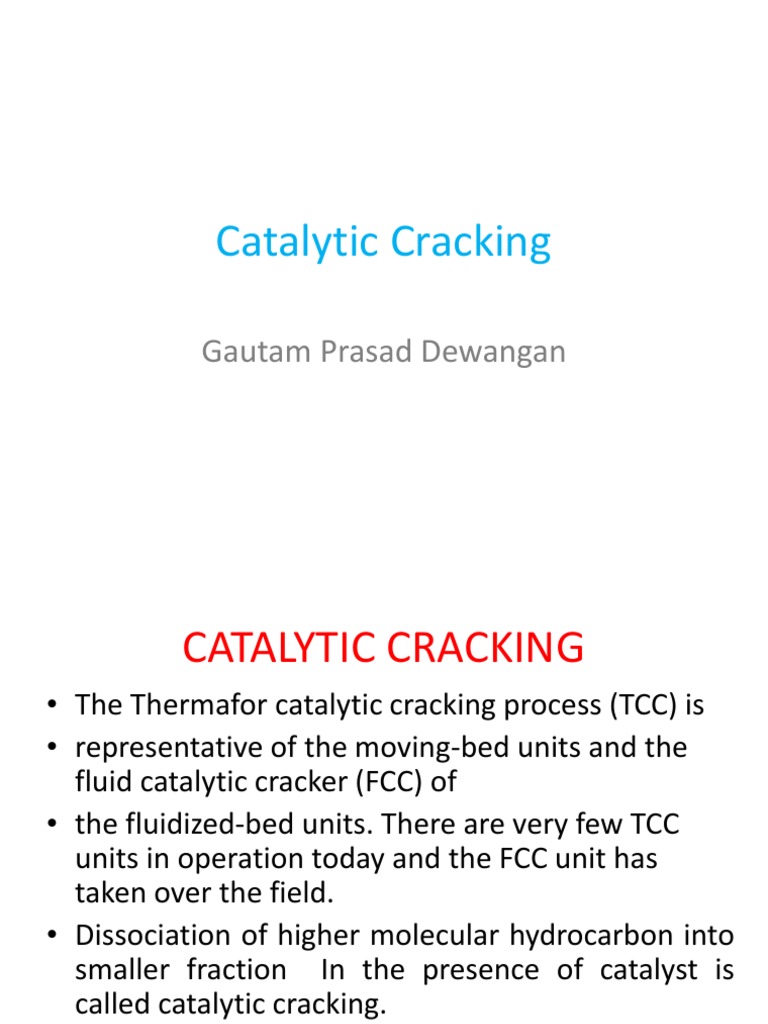 Catalytic Cracking Process Overview | PDF | Cracking (Chemistry ...