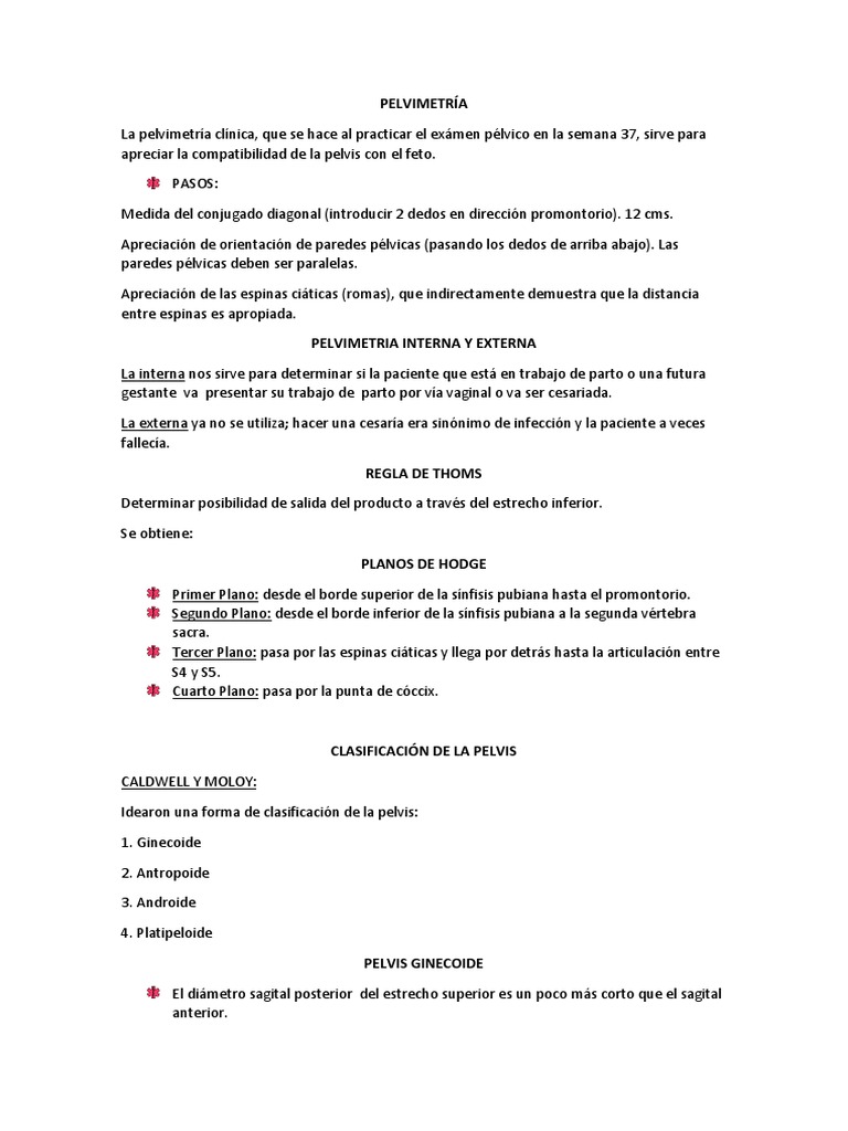 Pelvimetria Pdf Pelvis Sistema Esquelético