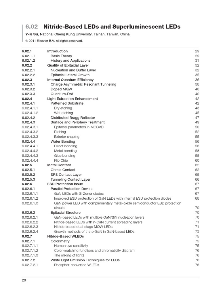 6.02 Nitride-Based LEDs and Superluminescent LEDs | PDF | Light Emitting Diode | Band Gap