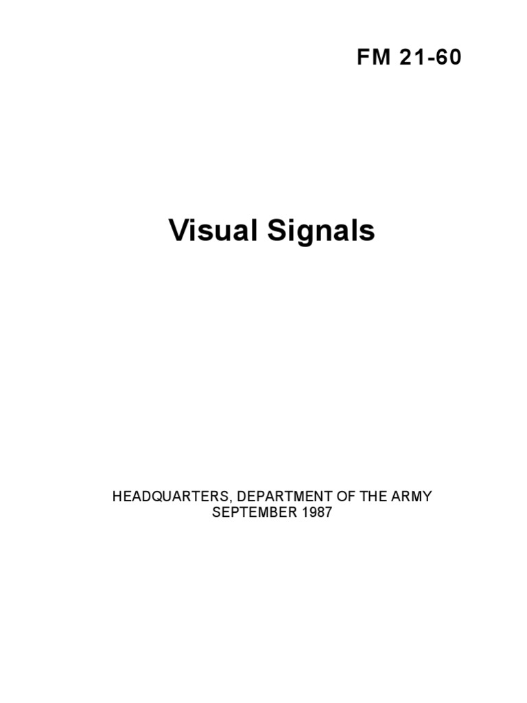Army - fm21 60 - Visual Signals | PDF | Flag | Platoon
