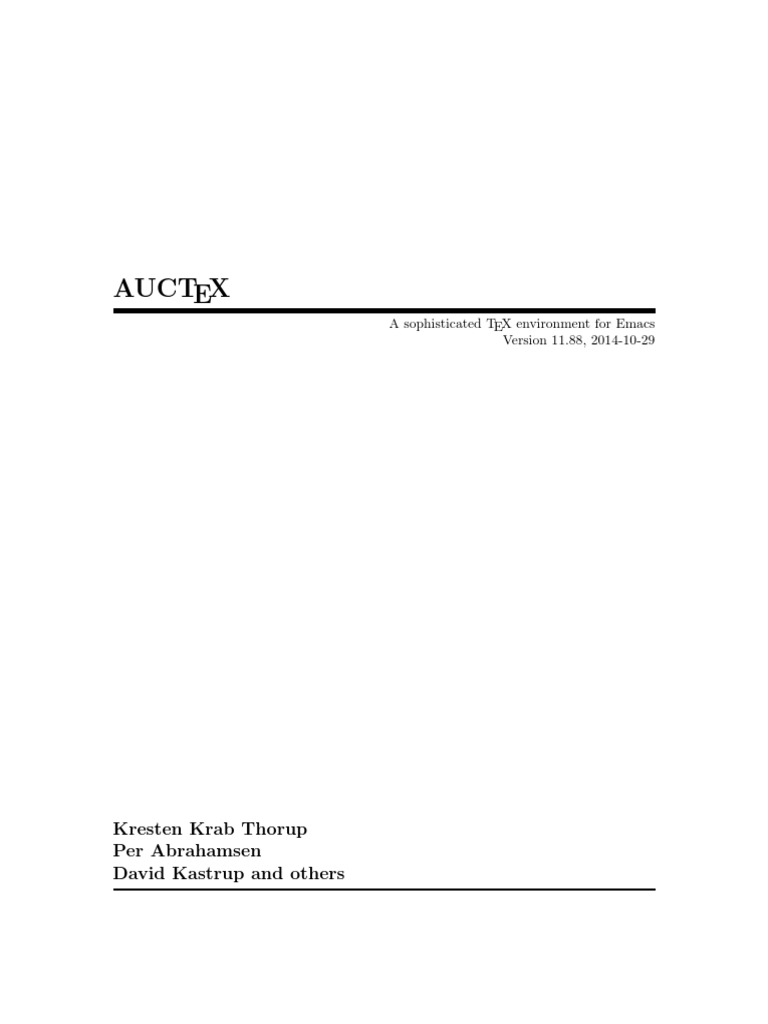 Auctex | Download Free PDF | Te X | Command Line Interface