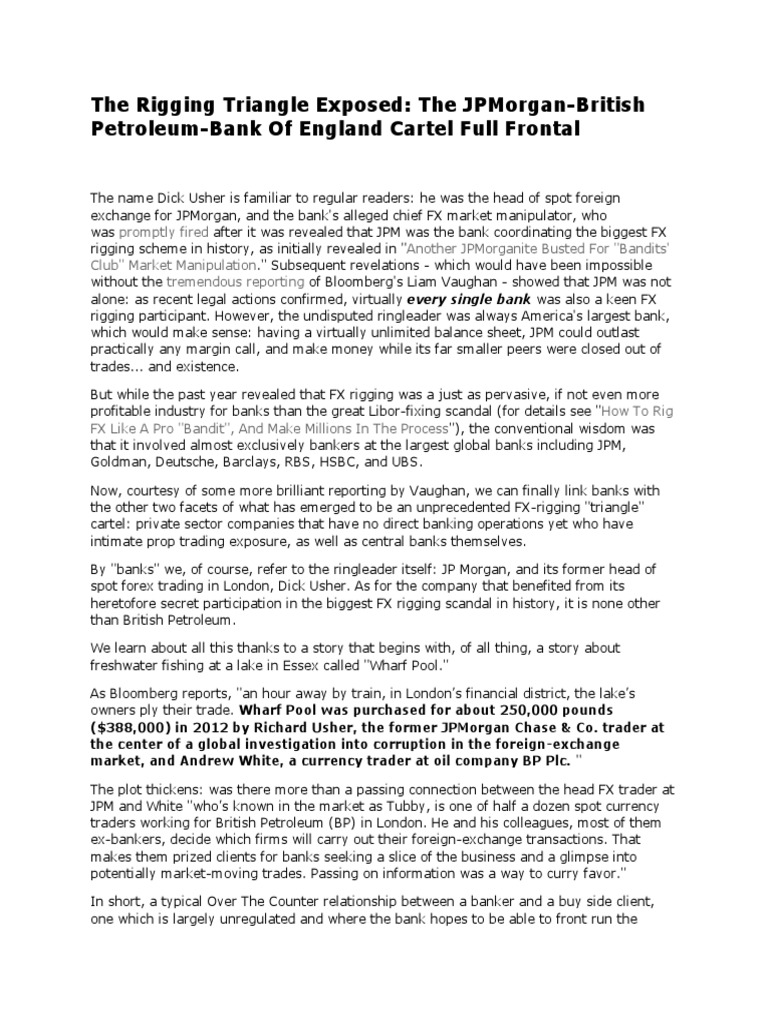 The Rigging Triangle Exposed PDF | PDF | Foreign Exchange Market | Bp