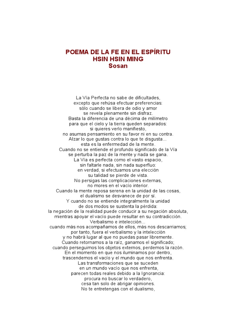 Poema de La Fe en El Espiritu | PDF | Verdad | Alma