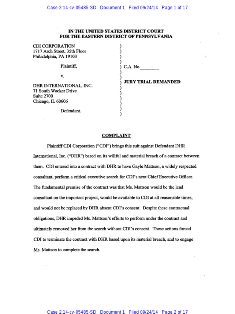 CDI Corporation v. DHR International PDF | PDF