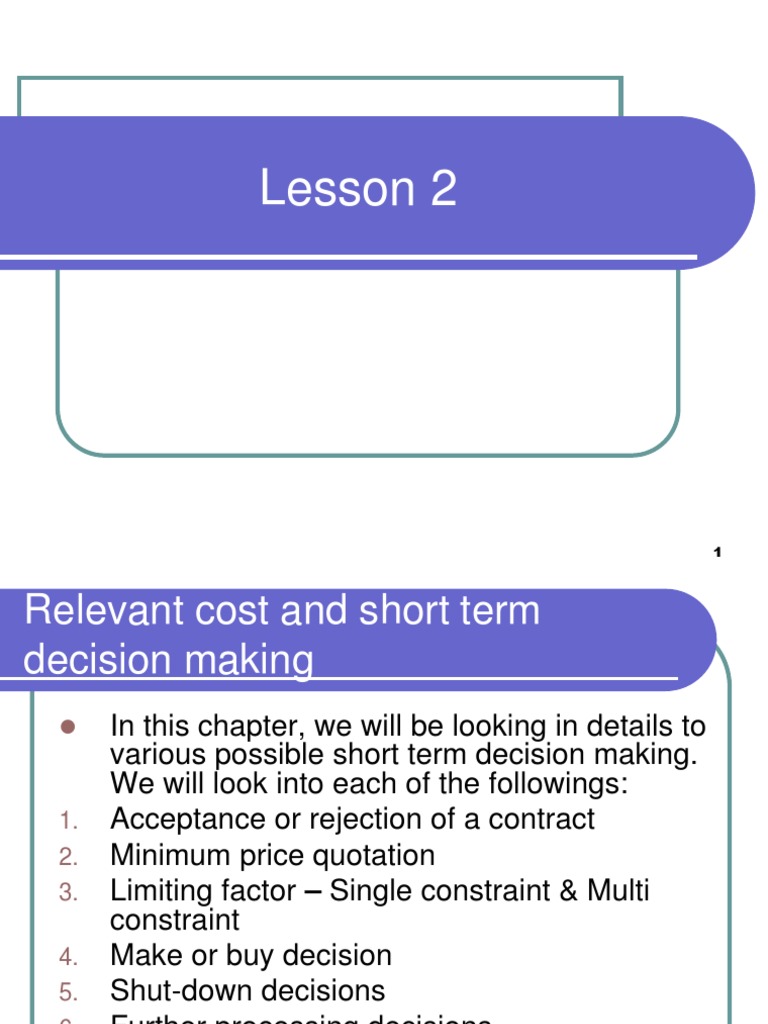 Lesson 2 DM Budget Costing | PDF | Cost | Cost Of Goods Sold