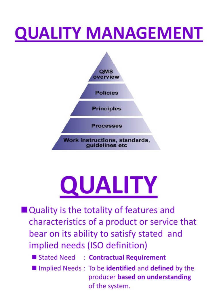 Quality Management System | PDF | Quality Assurance | Quality (Business)