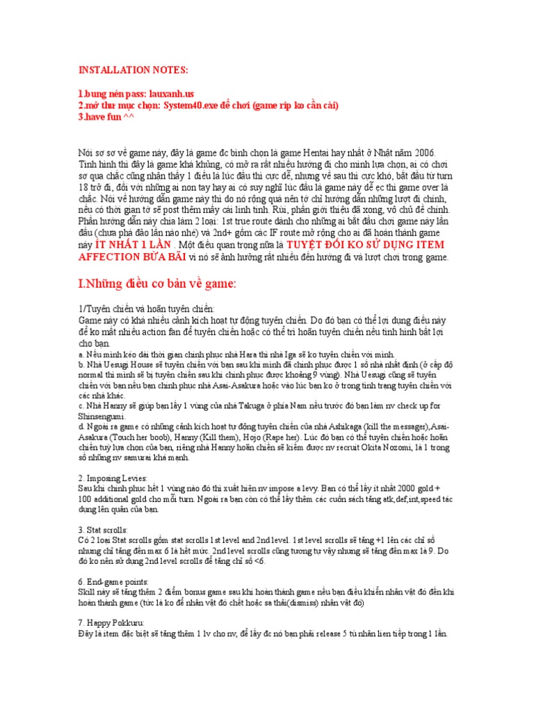 Huong Dan Rance | PDF