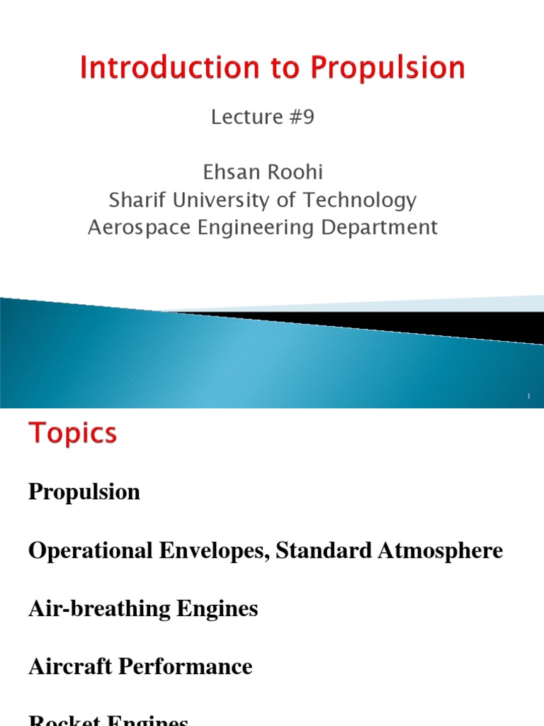 Lecture #9 Ehsan Roohi Sharif University of Technology Aerospace Engineering Department | PDF ...