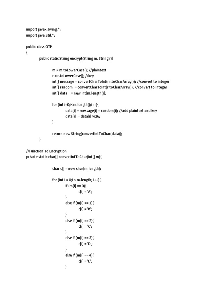 One Time Pad Coding Integer Computer Science String Computer