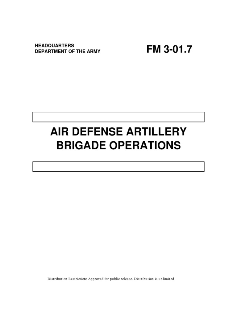 Army - fm3 01x7 - Air Defense Artillery Brigade Operations | PDF ...