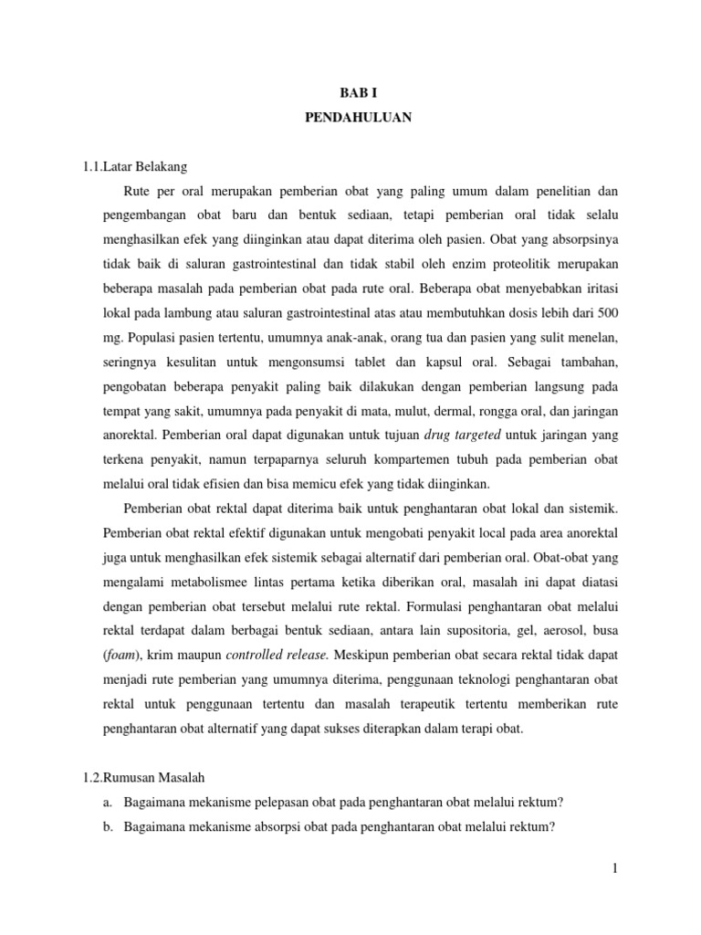 Makalah Biofarmasi Rectal DDS 3 61214 | PDF