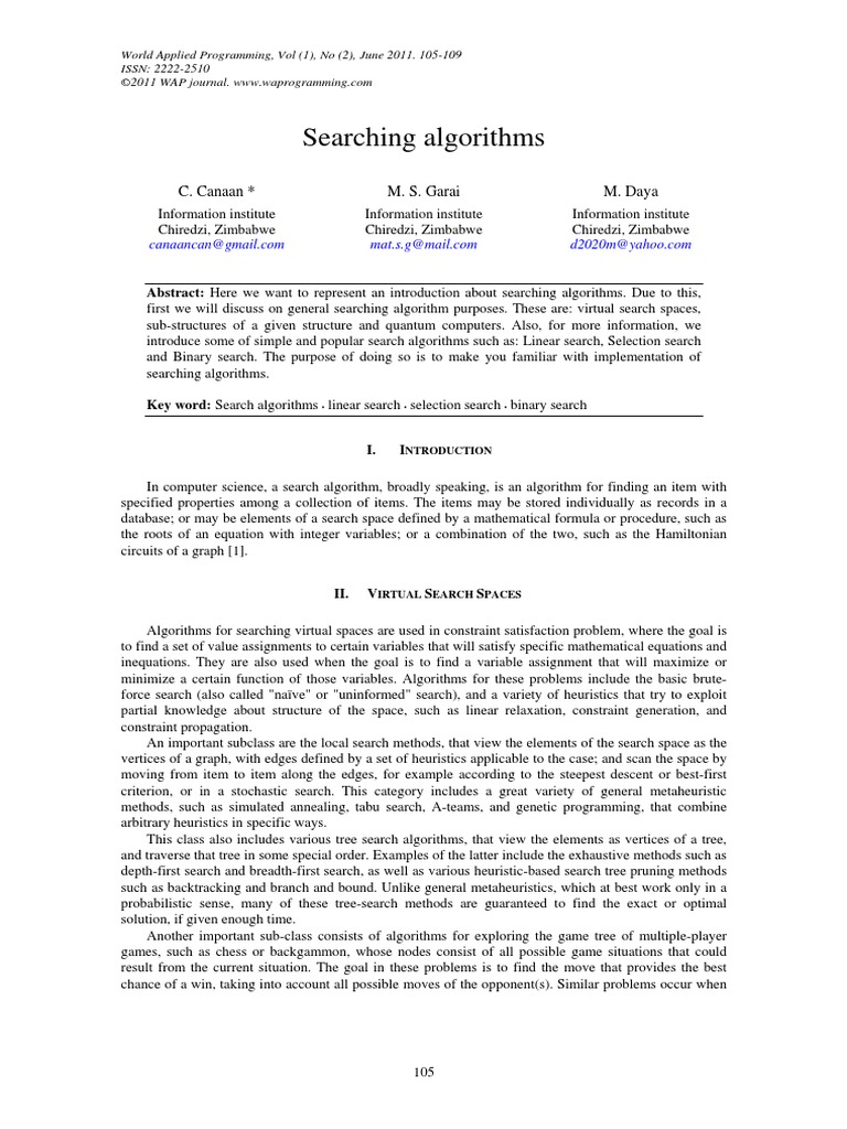 Searching Algorithms | PDF | Information Retrieval | Computer Programming