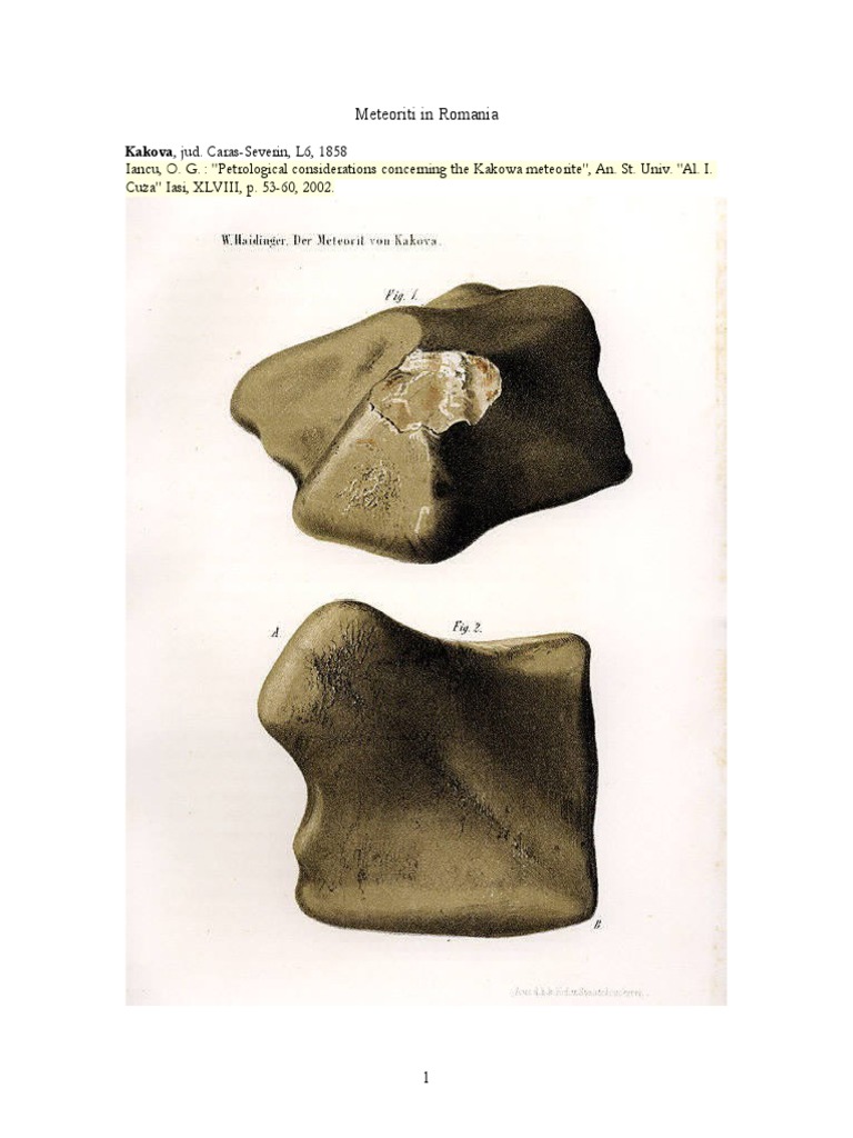 Meteoriti in Romania | PDF | Meteorite | Geology