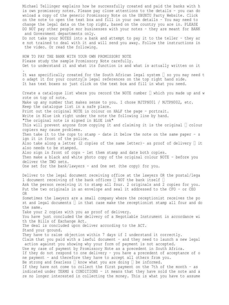 Promissory Note | PDF | Negotiable Instrument | Business