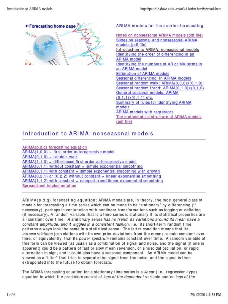 ARIMA Models For Time Series Forecasting - Introduction To ARIMA Models ...