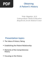 History Taking Template | PDF | Medicine | Clinical Medicine