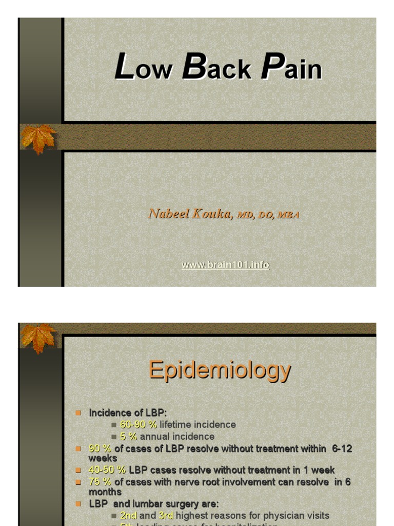 Low Back Pain (LBP) | PDF | Low Back Pain | Back Pain