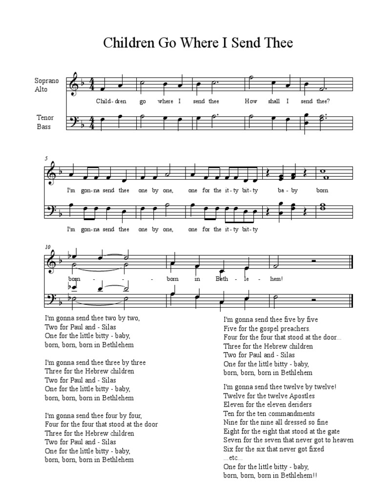 Children Go Where I Send Thee | PDF